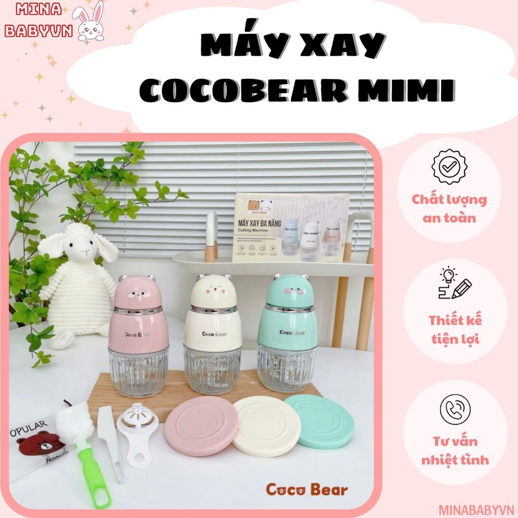 Máy xay Cocobear 8 lưỡi dao Mimi cối thủy tinh, Máy xay Cocobear 8 lưỡi ...