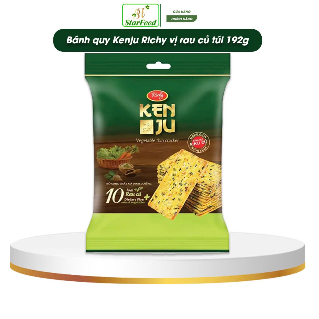 Bánh quy Kenju Richy vị rau củ túi 192g (16 gói x 12g) | Shopee Việt Nam