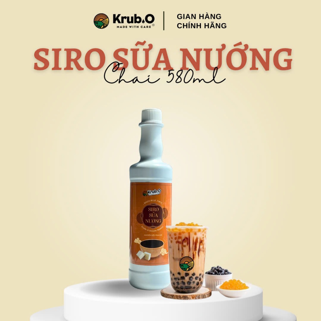 Siro Sữa Nướng (siro caramel) Krub .O 580ml Vị Độc Đáo - Thương hiệu ...