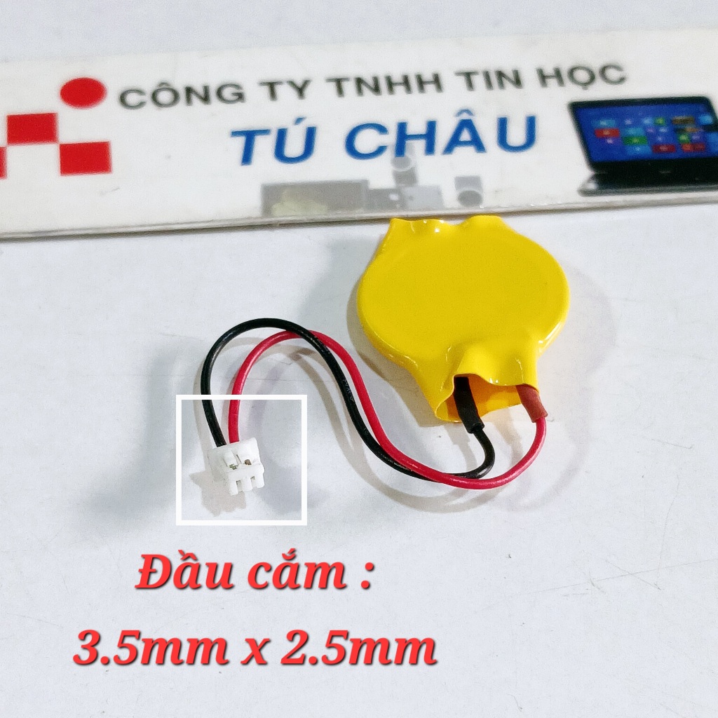 Pin Cmos 2025, CR2025 - 3V / Loại 2 dây 2 lổ đầu cắm (D x R): 3.5mm X 2 ...