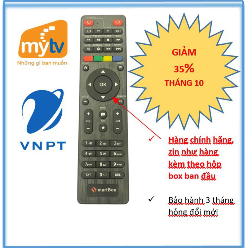 Remote điều khiển từ xa Smartbox MyTV VNPT | Shopee Việt Nam