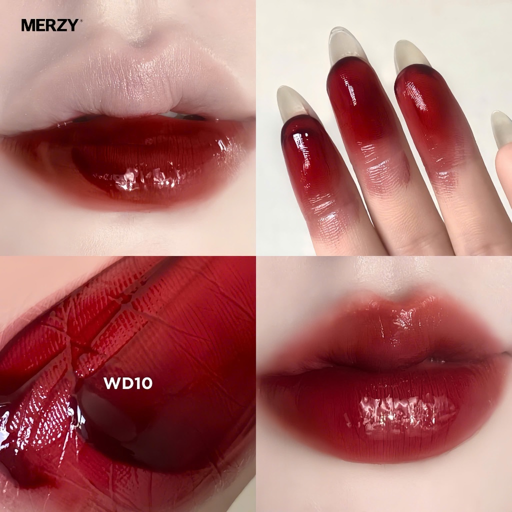 Son Tint Bóng Merzy The Watery Dew Màu WD10 Rich Burgundy (Đỏ Rượu Vang ...