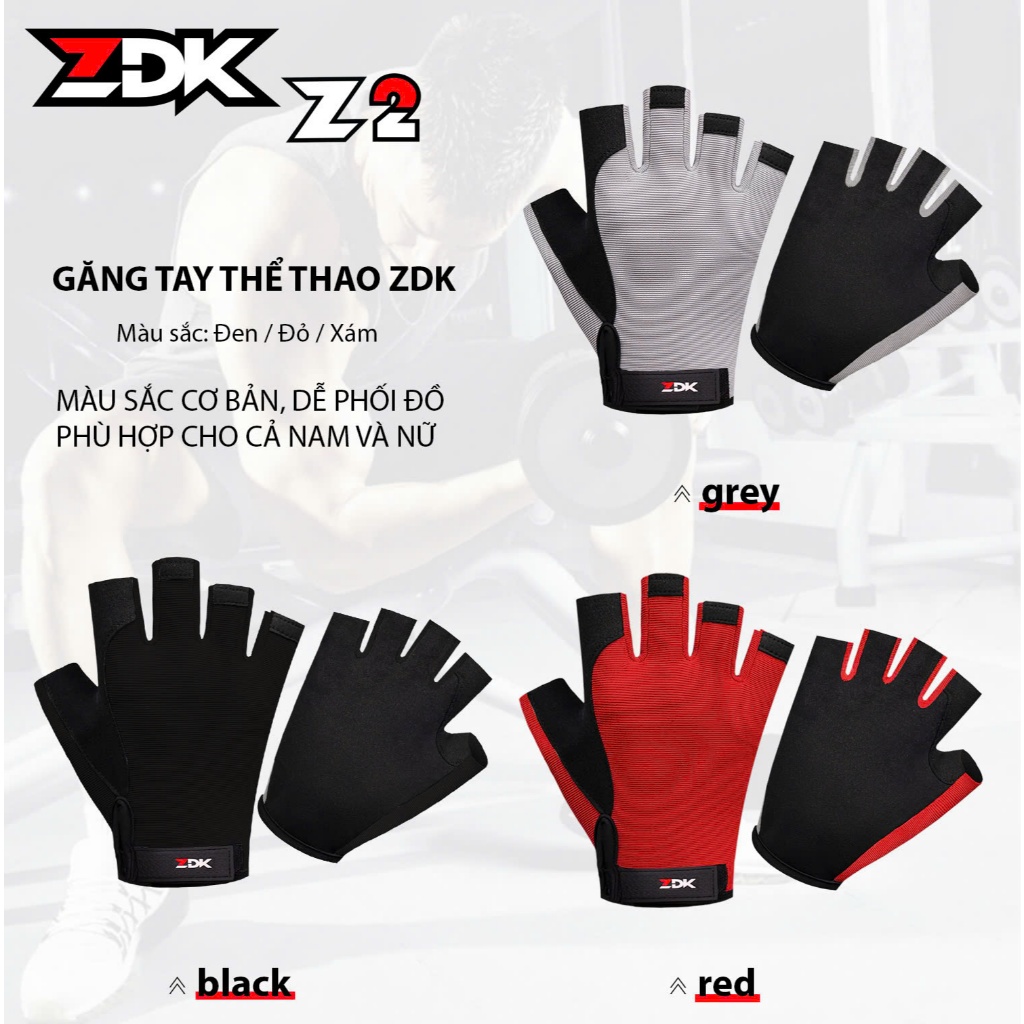 Găng Tay Ngắn Ngón ZDK Z2, Bao Tay Lái Xe Chống Nắng, Chống Trượt, 3 ...