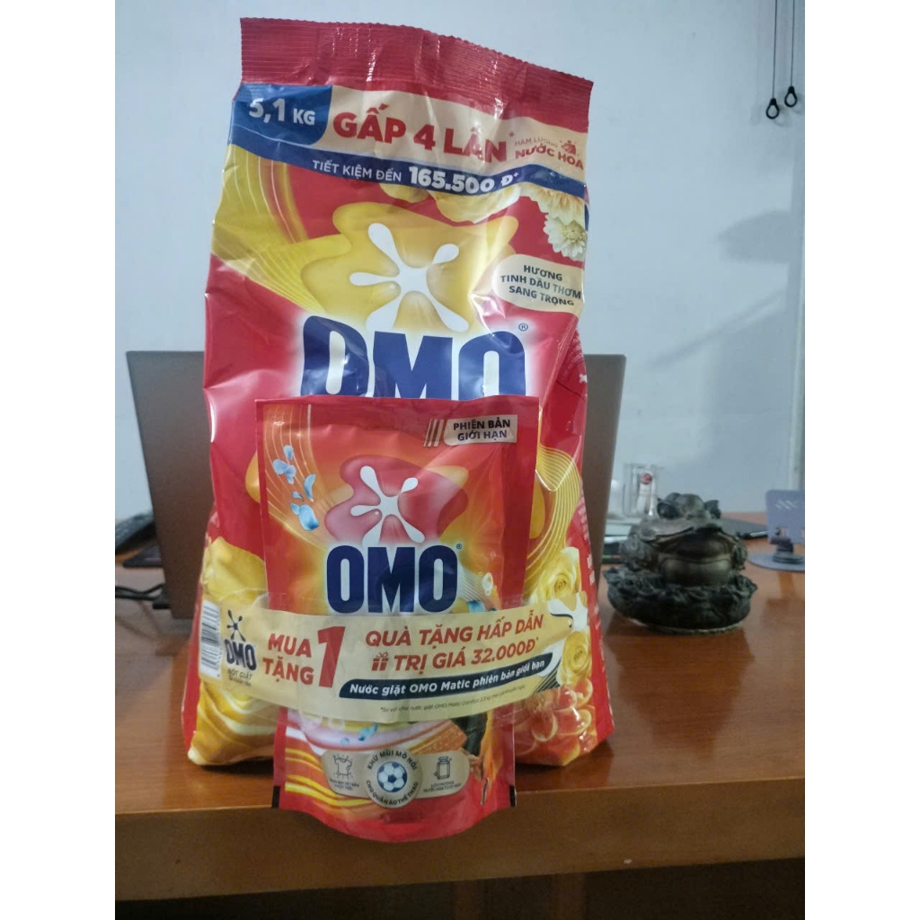 BỘT GIẶT OMO COMFORT 5,1KG MẪU MỚI KẸP KM ( HÀNG KẸP TÙY THEO ĐỢT CTY ...