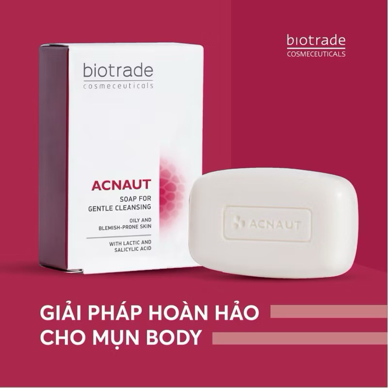 [CÔNG TY] Xà phòng tắm Biotrade Acnaut Soap giảm mụn lưng ngực body ...