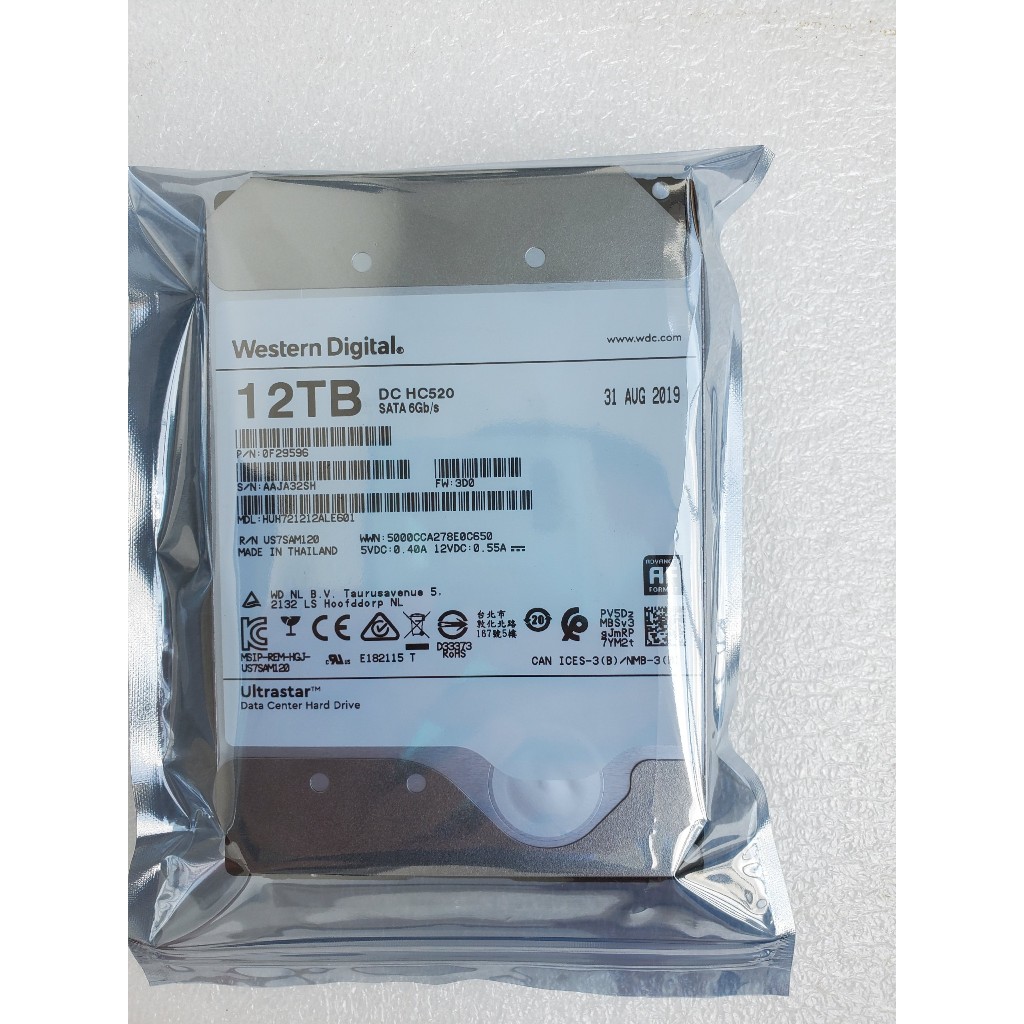 HDD ổ cứng datacenter 3.5 inch sata WD ultrastar DC520 12TB hàng lướt ...