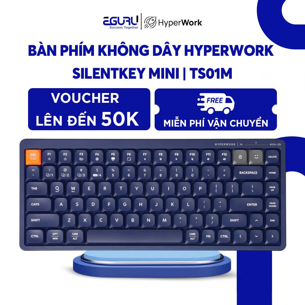 Bàn phím không dây HyperWork SilentKey Mini | TS01M - Hàng Chính Hãng | Shopee Việt Nam