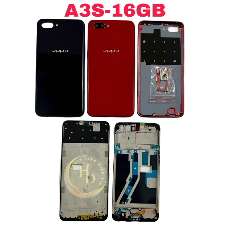 VỎ BỘ OPPO A3S-16GB BẢN KHAY SIM CHỌC DƯỚI (có lẻ nắp lưng-xương màn ...