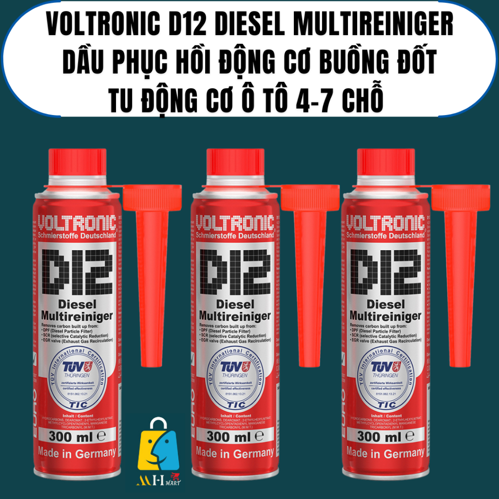Phụ gia vệ sinh hệ thống dầu và kim phun dành cho động cơ diesel VOLTRONIC d12 diesel ...
