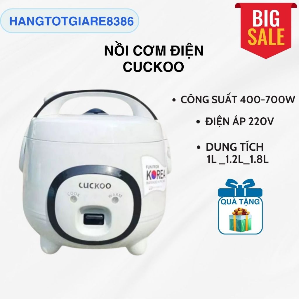 Nồi Cơm Điện CUCKOO 1L2 1L8 dáng lợn con BH 12 tháng | Shopee Việt Nam