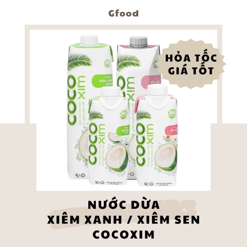 Cocoxim Nước Dừa Xiêm Xanh / Xiêm Sen 330ml & 1L // HỎA TỐC GIÁ TỐT ...