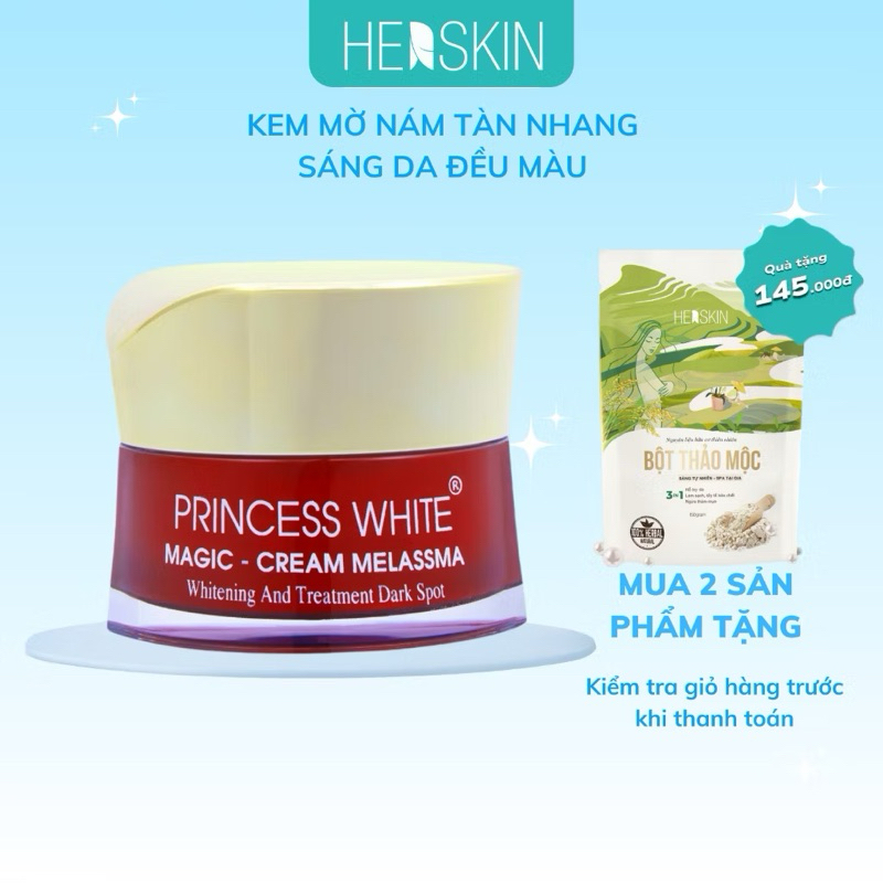 ( Tặng 1 bột tắm trắng ) KEM NÁM PRINCESS WHITE CHÍNH HÃNG | Shopee ...