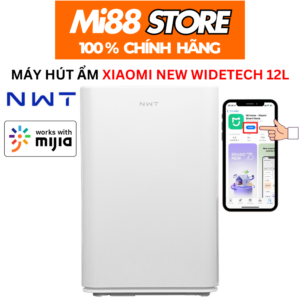 Máy Hút Ẩm Thông Minh XIAOMI NEW WIDETECH 12L Chính Hãng | Shopee Việt Nam