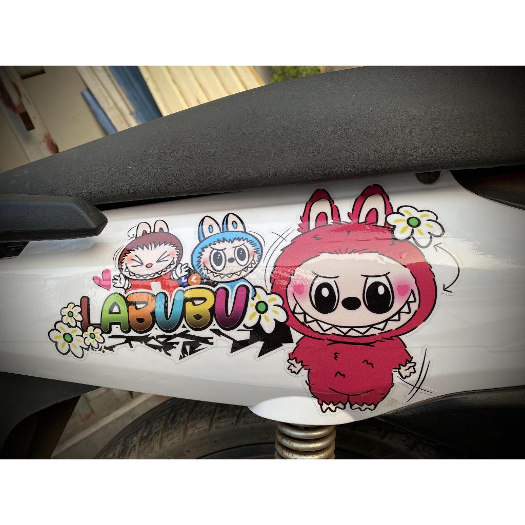 TEM DÁN XE MÁY , Sticker LABUBU dễ thương | 3 lớp chống nước chống bay ...