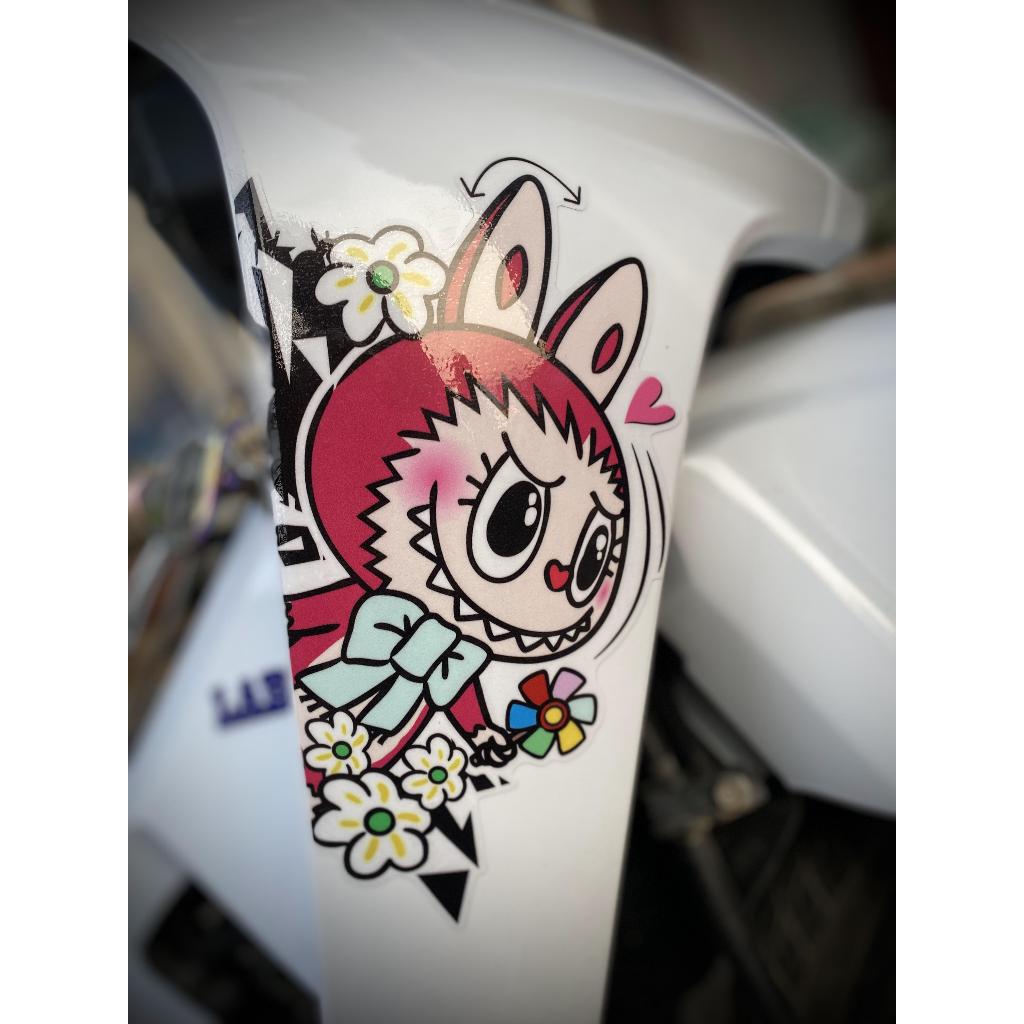 TEM DÁN XE MÁY , Sticker LABUBU dễ thương | 3 lớp chống nước chống bay ...
