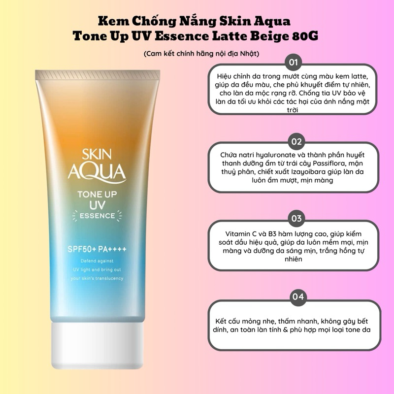 (Hàng nội địa)Kem chống nắng Skin Aqua Tone Up UV 80g nội địa Nhật | Shopee Việt Nam