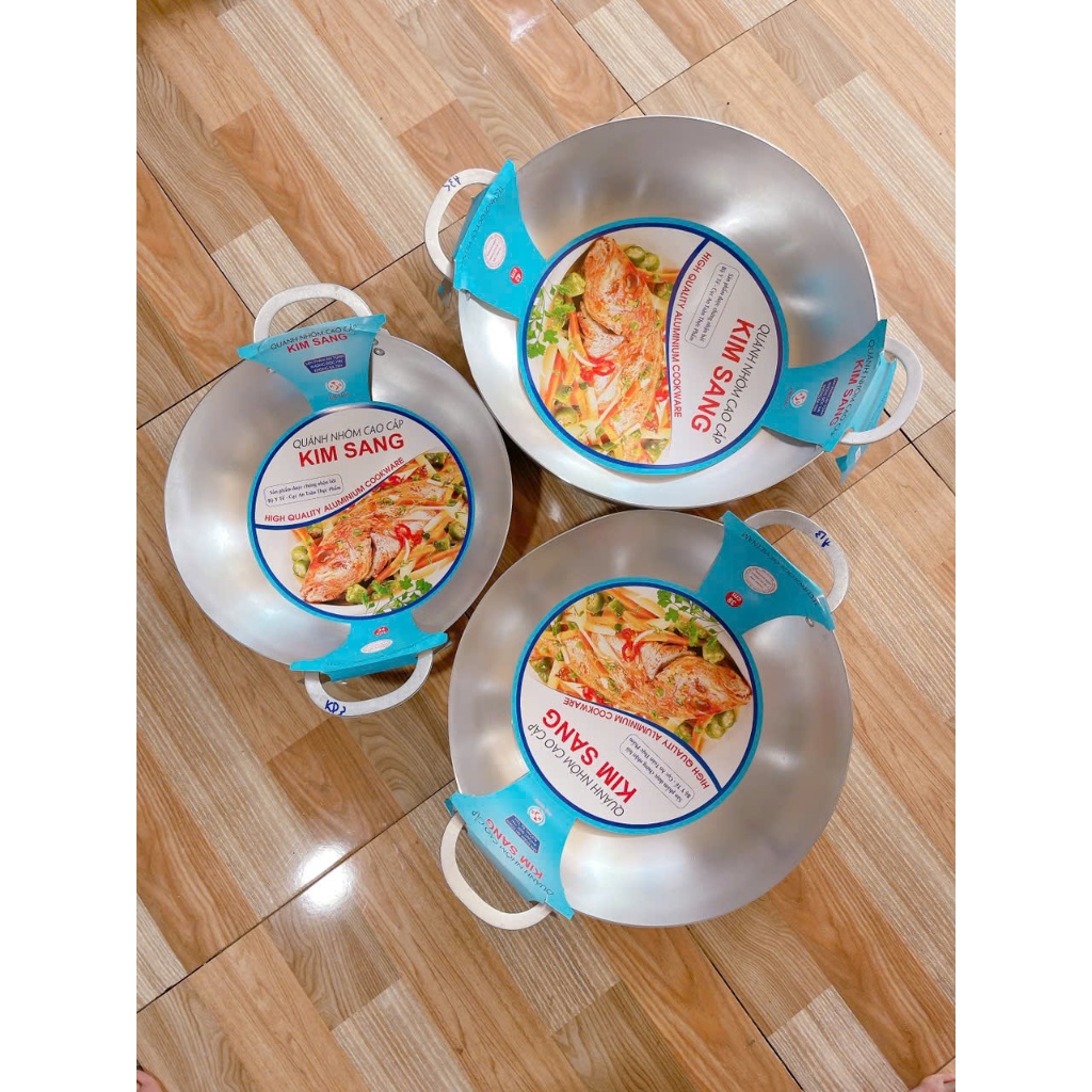 Chảo nhôm cao cấp Kim sang - Loại dày ( size: 16cm, 18cm, 20cm, 22cm, 24cm, 26cm, 28cm, 28cm ...