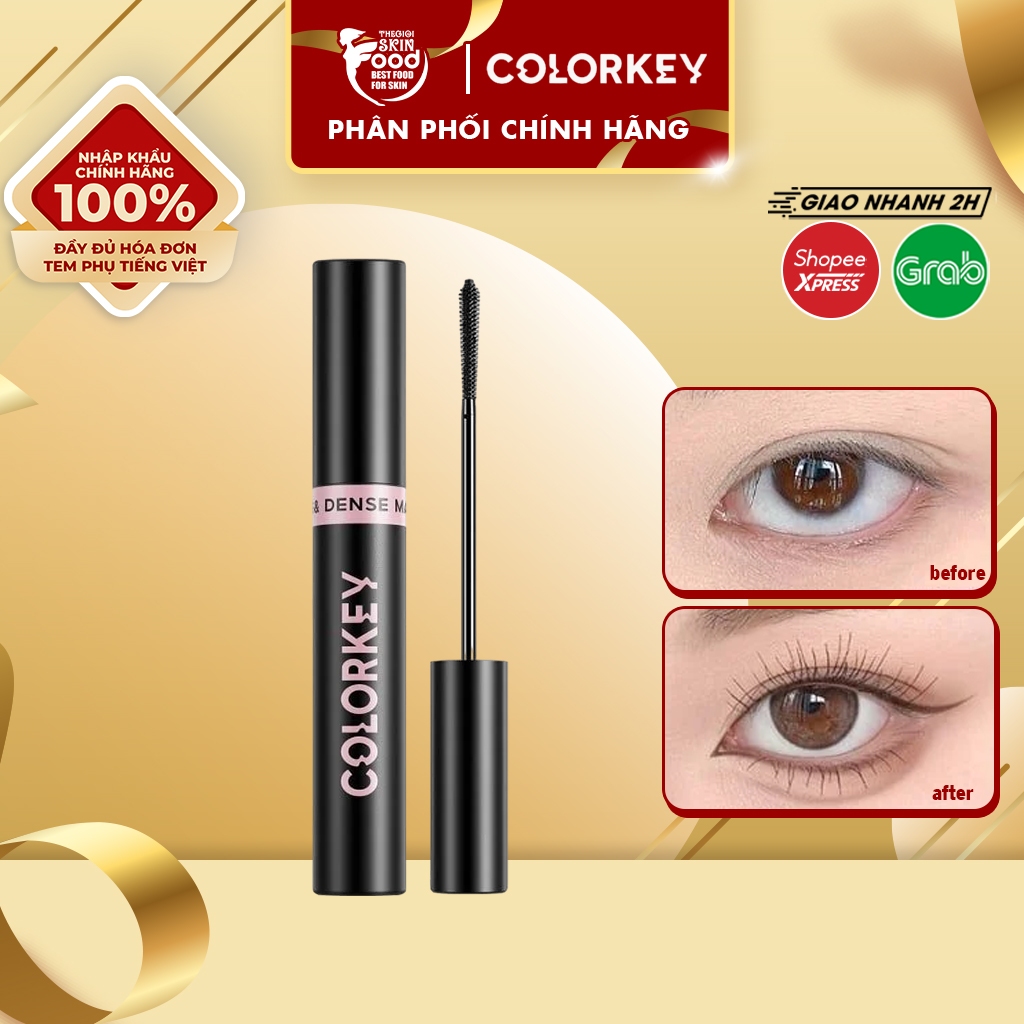 Mascara giúp mi dài và cong tự nhiên Colorkey Long & Dense Mascara 4.5g | Shopee Việt Nam