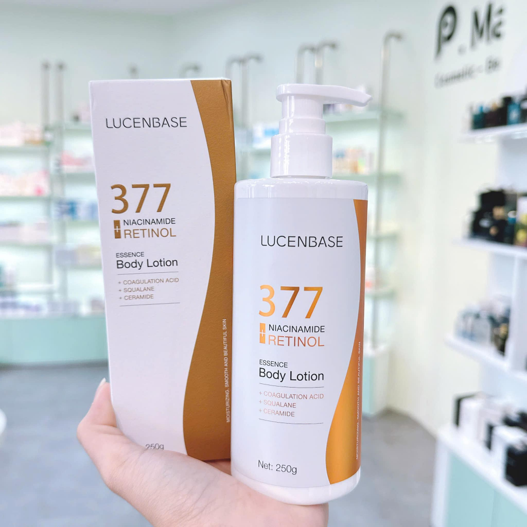 Dưỡng Thể Lucenbase 377 Niacinamide+Retinol Essence Body Lotion Dưỡng ...