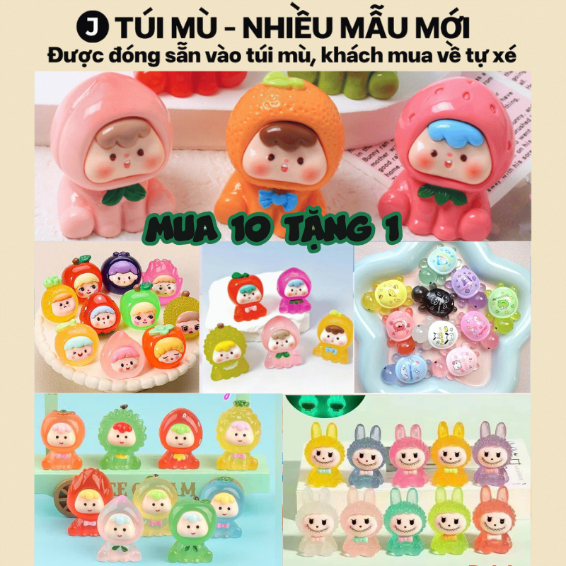 (MUA 10 túi to TẶNG 10 bé) Combo 5-10 túi mù moi phát sáng, túi mù giá ...