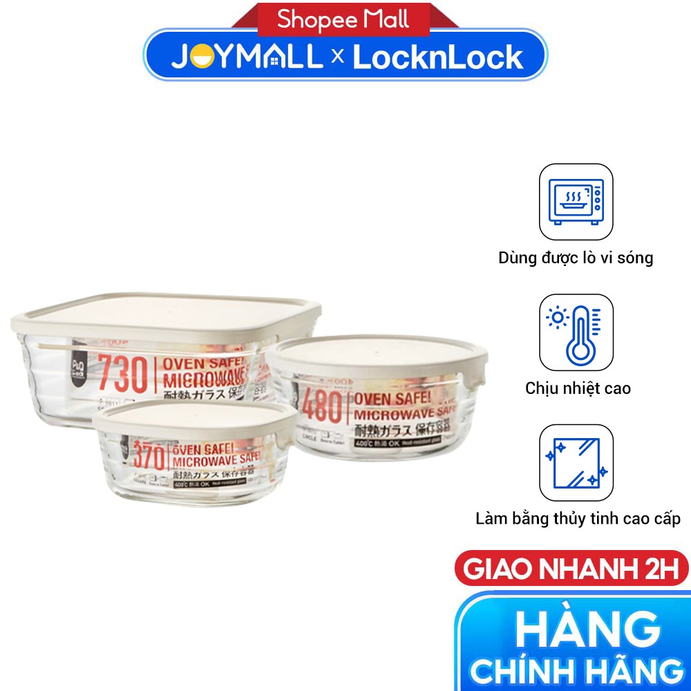 Hộp thủy tinh cao cấp LocknLock Easy Seal Container P-0810, Hàng chính hãng, nhiều dung tích ...