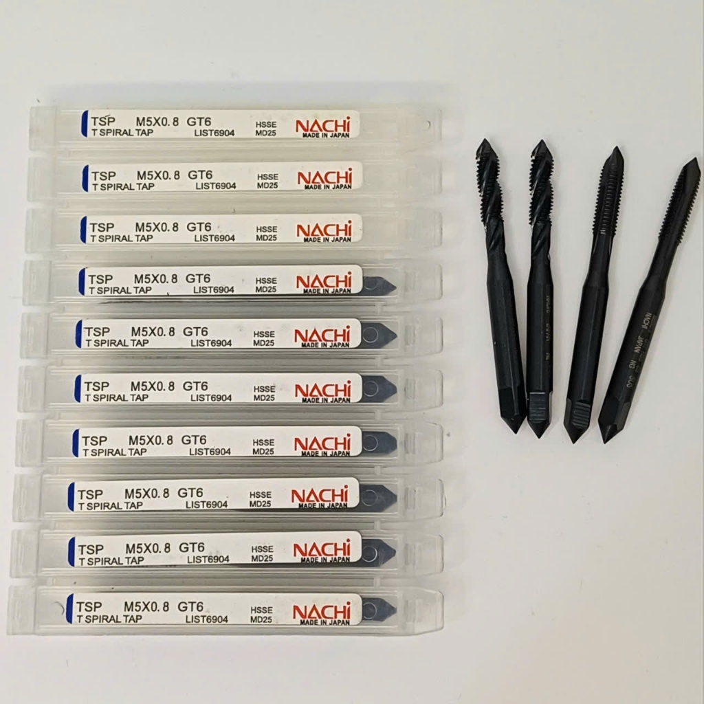 Mũi Taro Nachi HSSE M3-M12 bước ren tiêu chuẩn, rãnh xoắn/thẳng ...