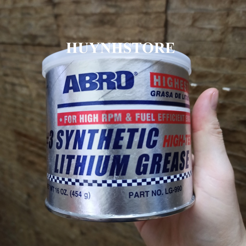 Mỡ bò chịu nhiệt 288 độ C Abro Synthetic Lithium Grease LG-990 454g ...