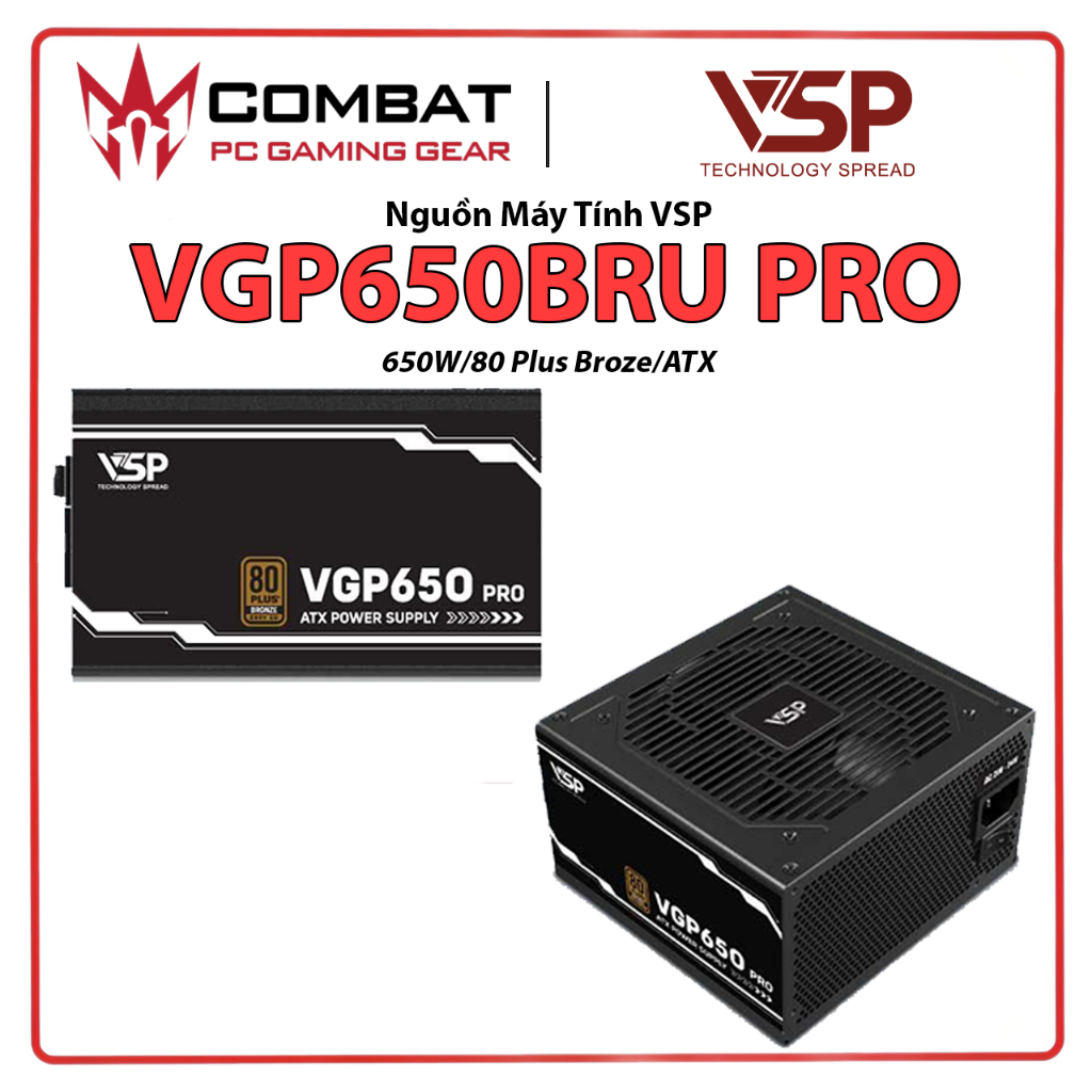 Nguồn Máy Tính VSP VGP650BRU PRO - 80PLUS BRONZE 230V EU Hàng Chính Hãng | Shopee Việt Nam