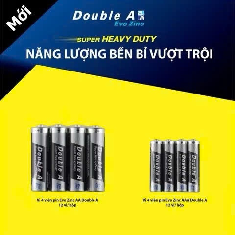 Pin AA, AAA Double A Evo zinC, Pin Chính Hãng Dung Lượng Cao | Shopee ...