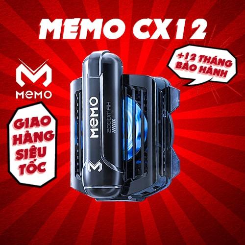 Quạt tản nhiệt sò lạnh gaming không dây Memo CX12 led RGB giảm nhiệt độ ...
