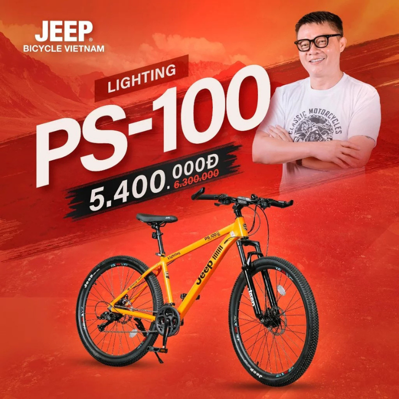 Xe Đạp Jeep Thể Thao Địa Hình PS100 Bánh 27,5 inch - Khung Hợp Kim Siêu Nhẹ | Shopee Việt Nam