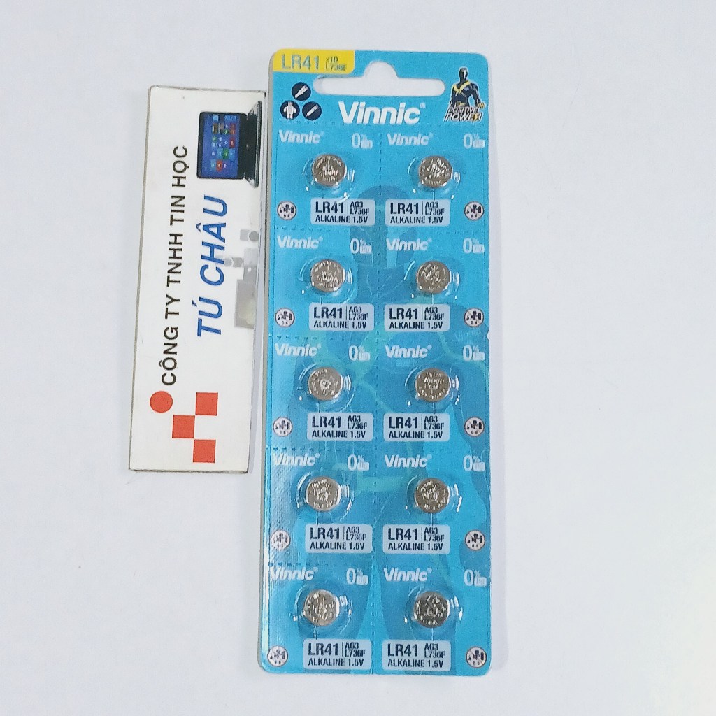 Pin 1.5V L736F, LR41, 192, V3GA, AG3, 92A / HIệu VINNIC Alkaline (Chính ...