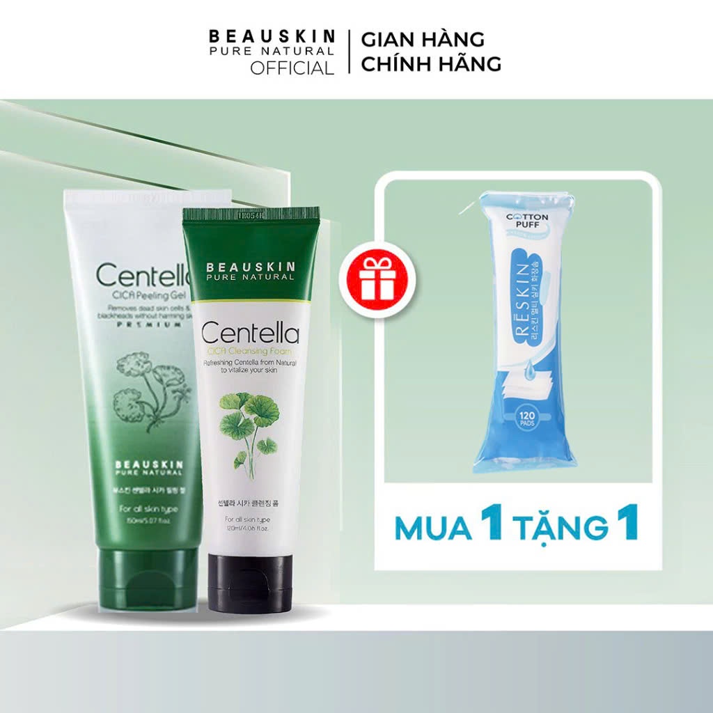 Bộ Sản Phẩm Làm Sạch Sâu, Dưỡng Ẩm Hiệu Quả BEAUSKIN Centella Cica | Shopee Việt Nam