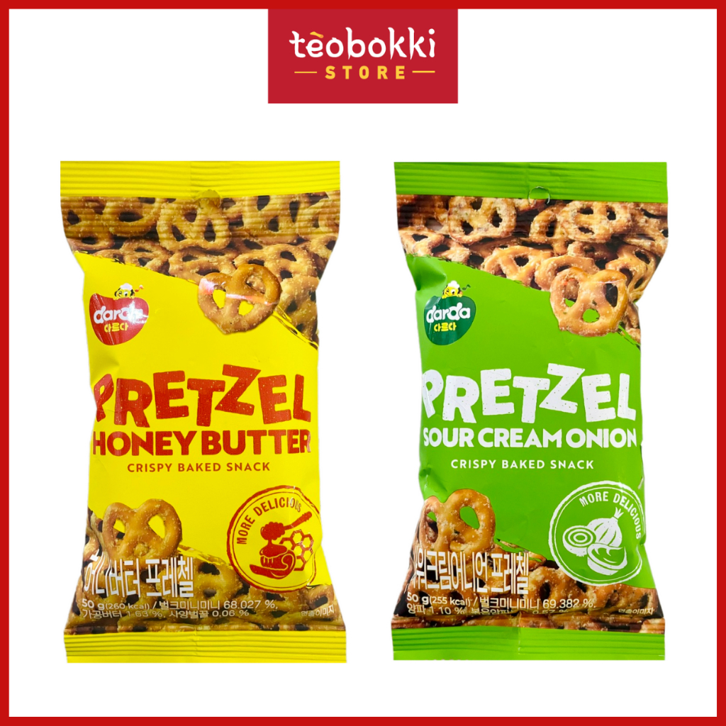 Bánh quy xoắn Hàn Quốc vị bơ mật ong/hành tây & kem chua Darda 50g | Shopee Việt Nam