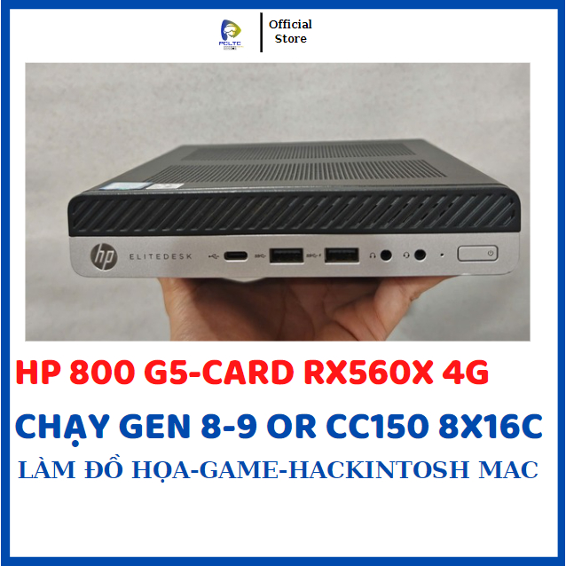 MÁY TÍNH MINI PC HP 800 G5 I5 8500T I7 8700T CC150 CARD RX560 4G LÀM ...