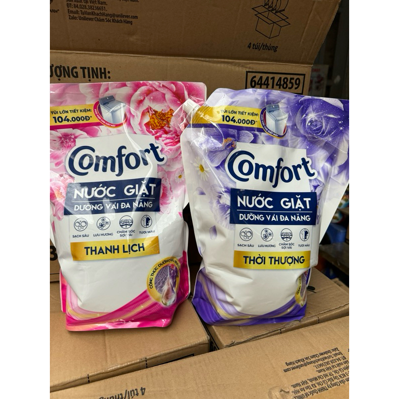 Nước Giặt Dưỡng Vải Comfort Túi 3.6kg / 3.8kg Thời Thượng/ Thanh Lịch ...