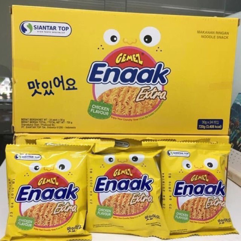 (DATE MỚI) (Hộp 24 gói vàng/ Lốc 20 gói mì đỏ/ Lốc 24 gói bbq) Snack mì ...