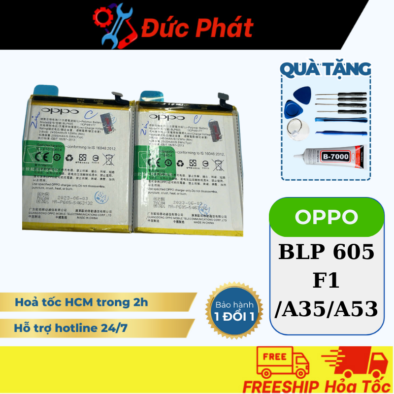 PIN THAY THẾ OPPO BLP 605 - F1/ A35 (TẶNG KEO TOOL SỬA CHỮA) | Shopee ...