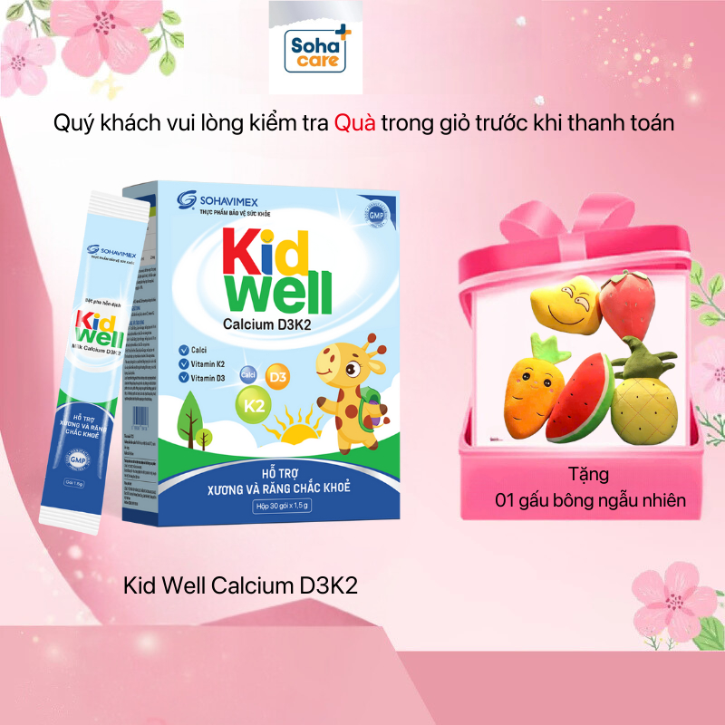 Kid Well Calcium D3K2 - Hỗ trợ bổ sung canxi cho bé chắc khỏe xương và ...