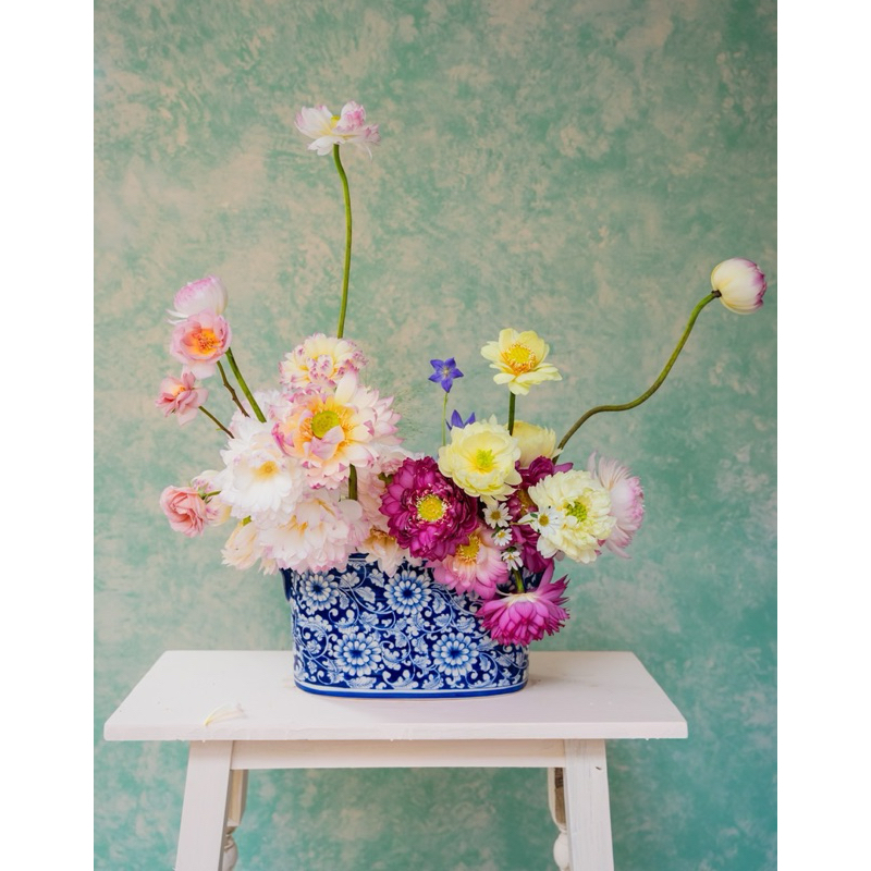 Ang Cắm Hoa, Ang Trồng Lan, Ang Cắm Hoa Men Lam Vẽ Tay Gốm Bát Tràng ...