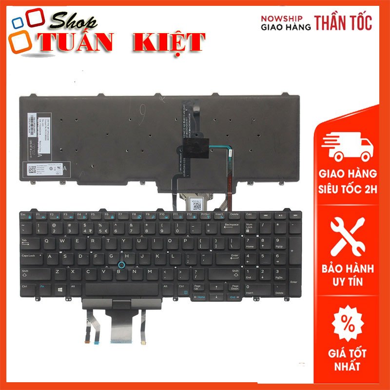 Bàn phím laptop Dell Latitude E5550 E5570 5580, Precision 3520 7510 ...