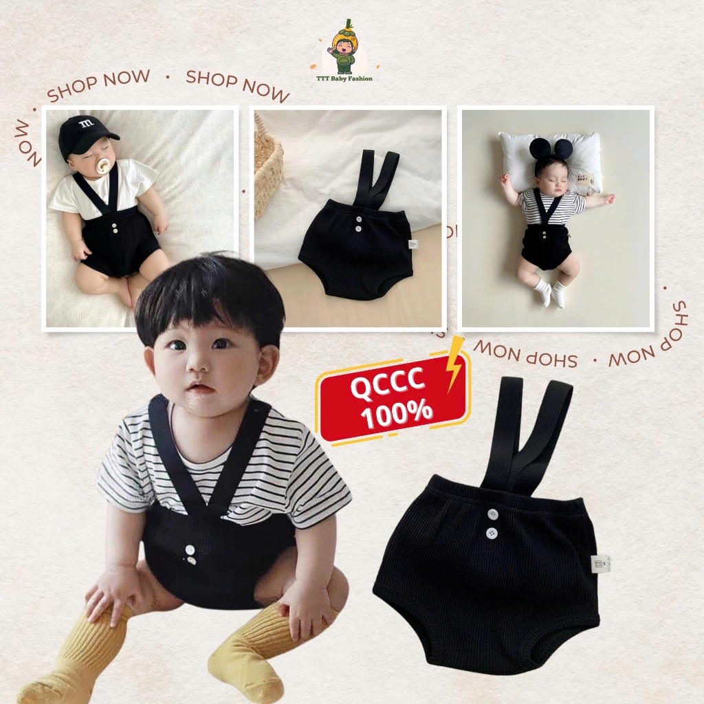 Quần Yếm Bẹn Cho Bé TTT Baby, Chất Mềm Cao Cấp Phong Cách Hàn Quốc ...