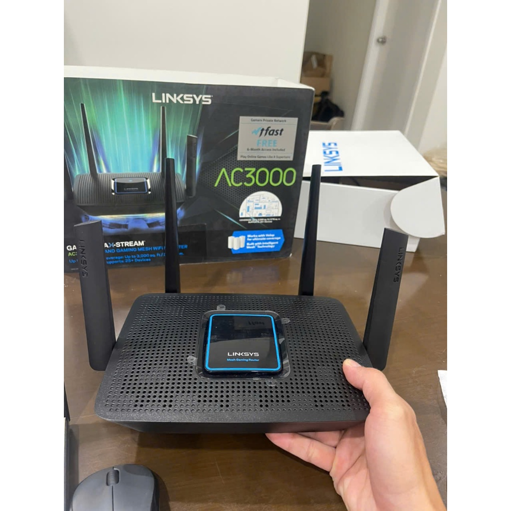 Router Wifi Linksys MR9000X Tri Band AC3000 3 băng tần, Tốc độ 3 Gbps ...