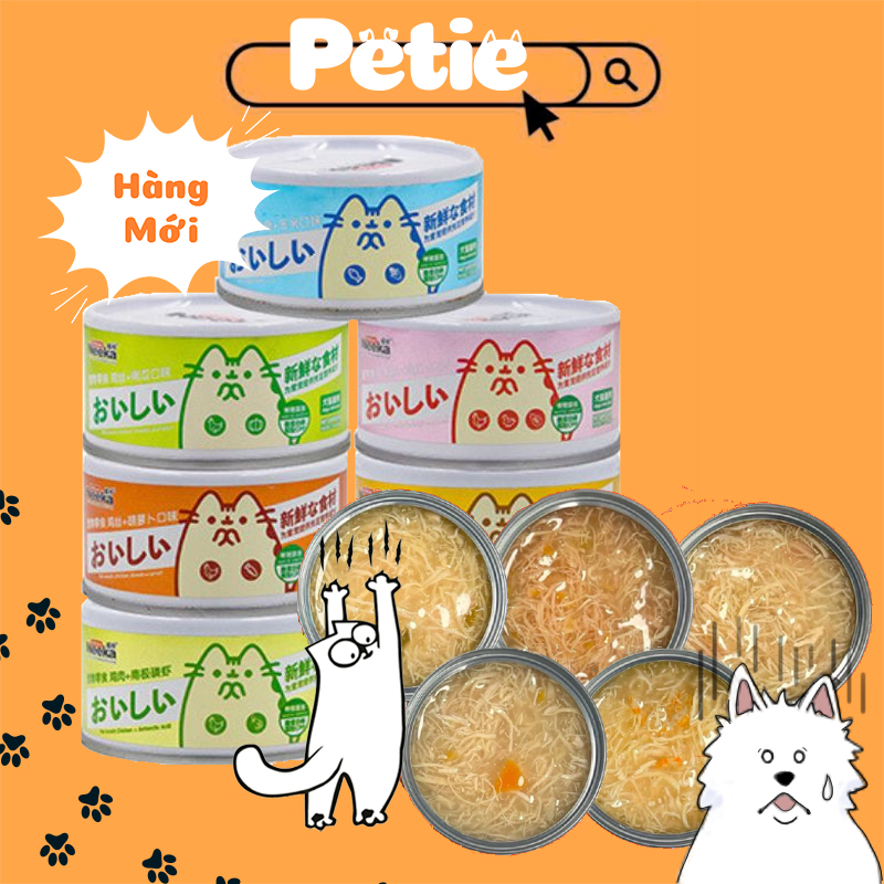 (MỚI - ĐỦ 9 VỊ) 1 lon 80g Pate Neeka Dinh Dưỡng, Thơm Ngon, cho Mèo ...