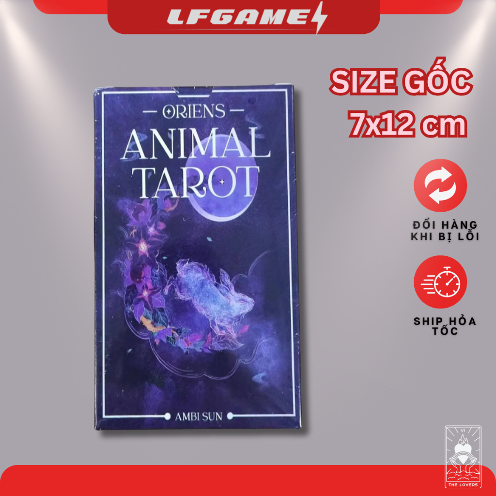 [SIZE GỐC+Tặng đá] Bài Tarot ORIENS ANIMAL Fullsize 7x12 78 lá bài bói ...
