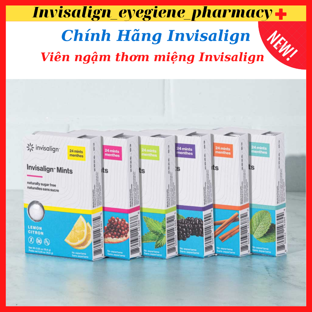 [Invisalign Chính Hãng] Viên ngậm thơm miệng Invisalig Mints giúp hơi ...