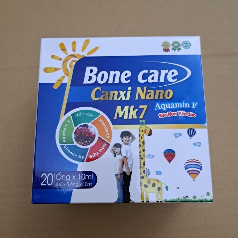 Bone care CANXI NANO MK7 Aquamin F tảo biển đỏ hộp 20 ống - Bổ sung canxi, giúp xương chắc khỏe ...