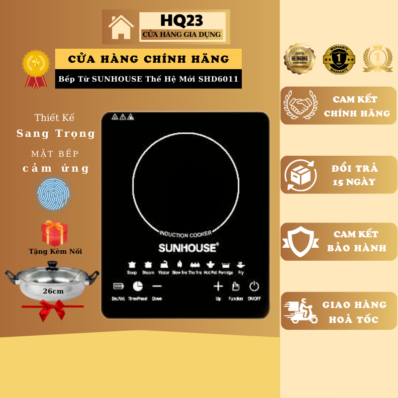 Bếp TỪ SUNNHOUSE SHD6011 Thế hệ mới Bảo Hành 12 Tháng, Bếp hồng ngoại ...