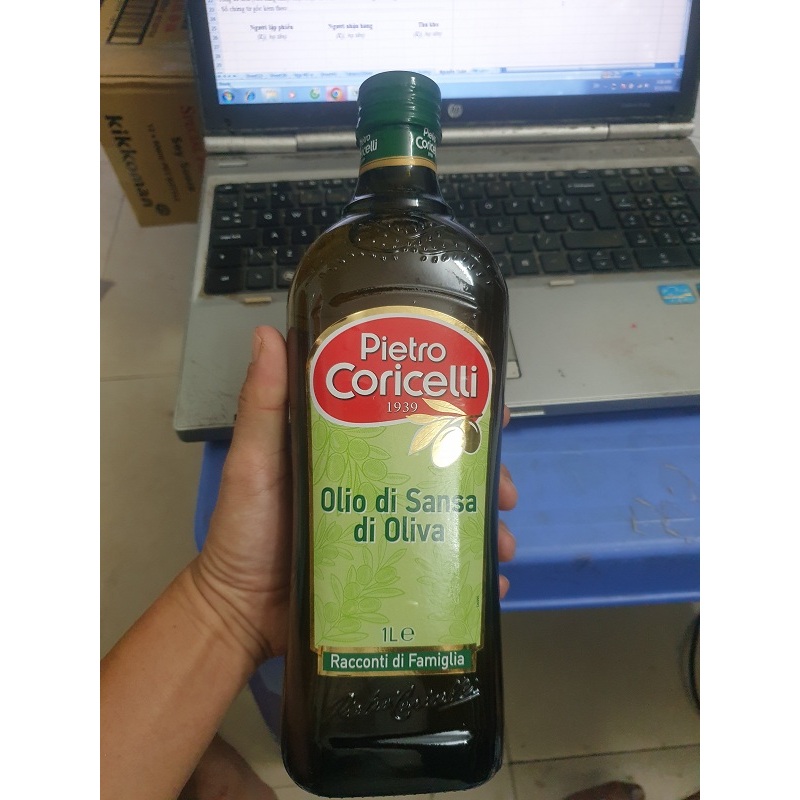 Dầu oliu Olive Olio di Sansa di Oliu Pietro Coricelli nhập khẩu Ý 1 lít ...
