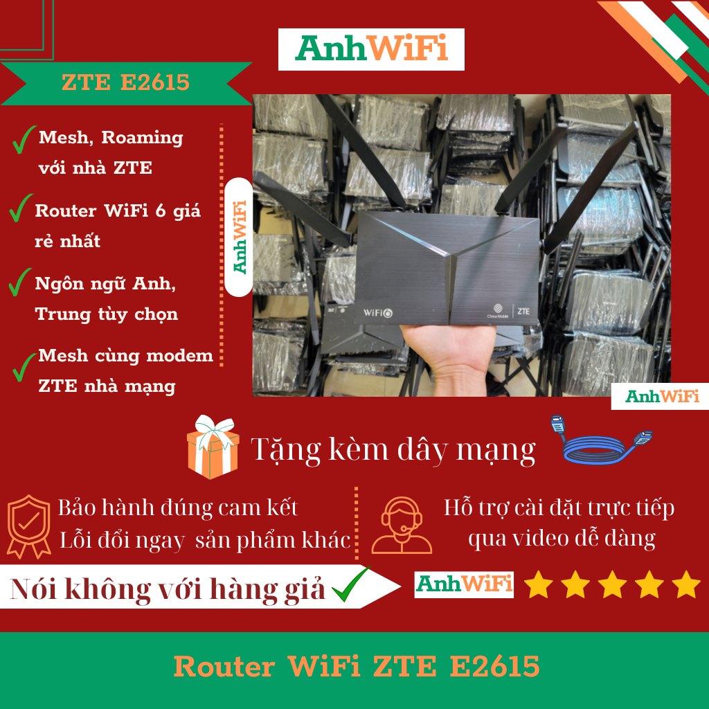 ZTE E2615, WiFi 6, Mesh, Roaming qua sử dụng | Shopee Việt Nam
